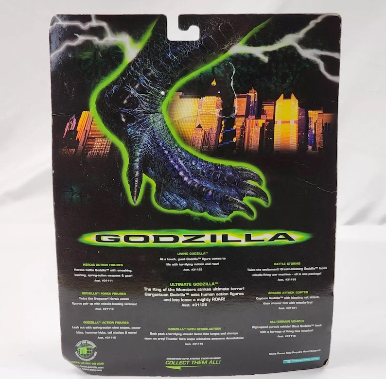 GODZILLA Hammer Foot Baby Godzilla W/ Thunder Kick Attack 1998 Toy ...