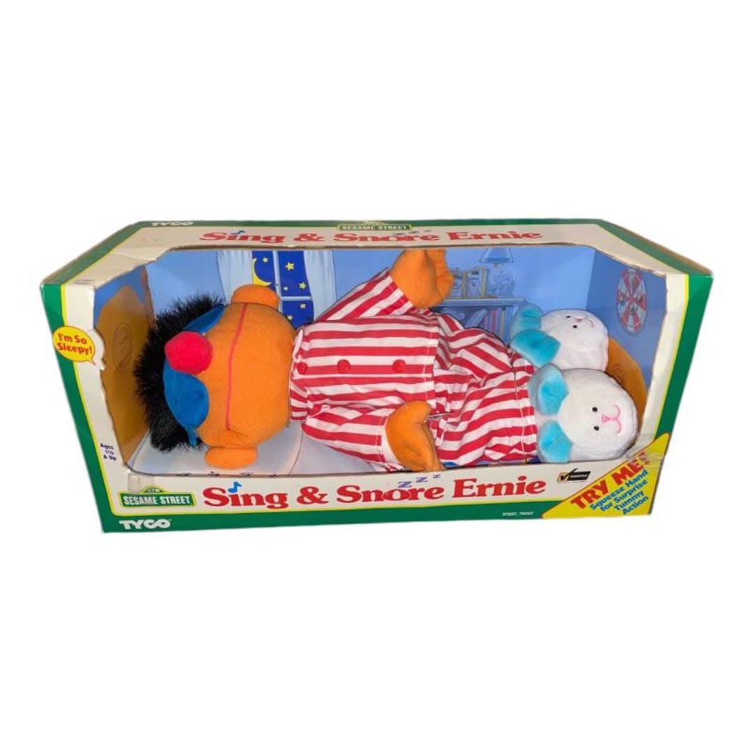 Vintage Sing and Snore Ernie | Classic Sesame Street Toy | 90s ...