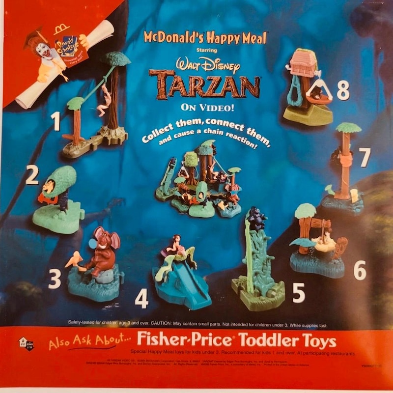 Mcdonalds Toys Tarzan - Etsy