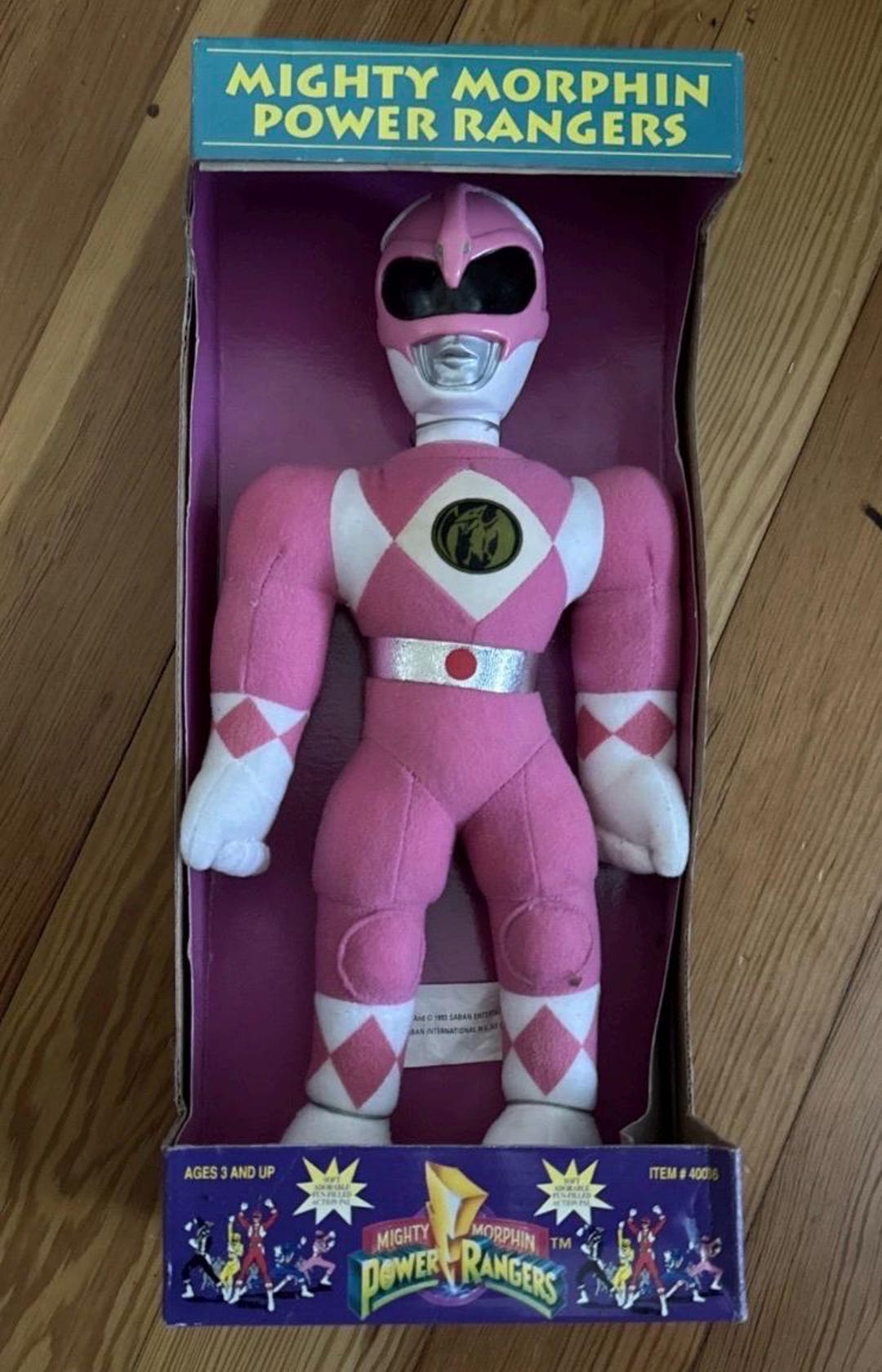 1993 Mighty Morphin Power Rangers Action Pal Stuffed Pink Ranger ...