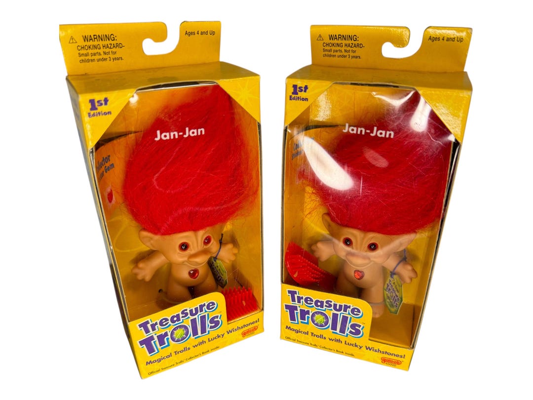 Treasure Troll Jan Jan 3” 1998 1st Edition Brand New in Box Vintage ...