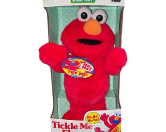 Vintage 1995 Tickle Me Elmo Sesame Street the Muppets Jim Henson Tyco ...