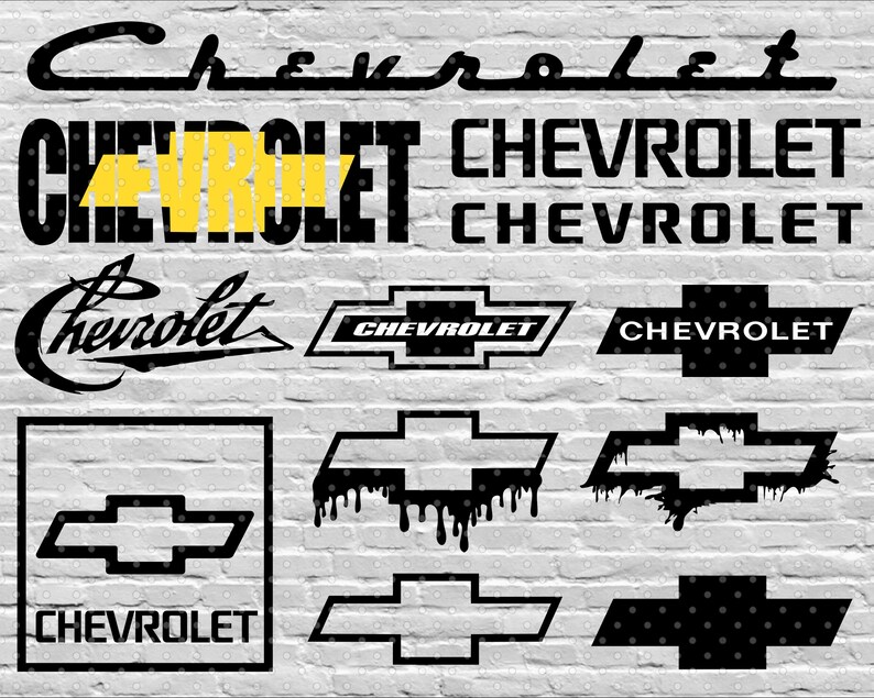 Chevy Svg, paquete Chevrolet Svg, silueta de automóvil, Chevy Dripping ...