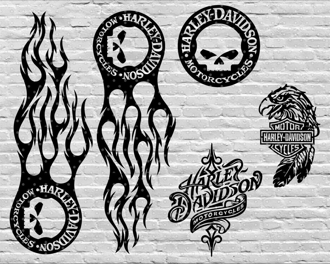 Harley Davidson Svg Bundle, Motors Svg, Motorcycles Svg, Motors Emblem ...