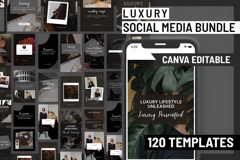 150 Luxury Social Media Templates Bundle for Instagram & Pinterest ...