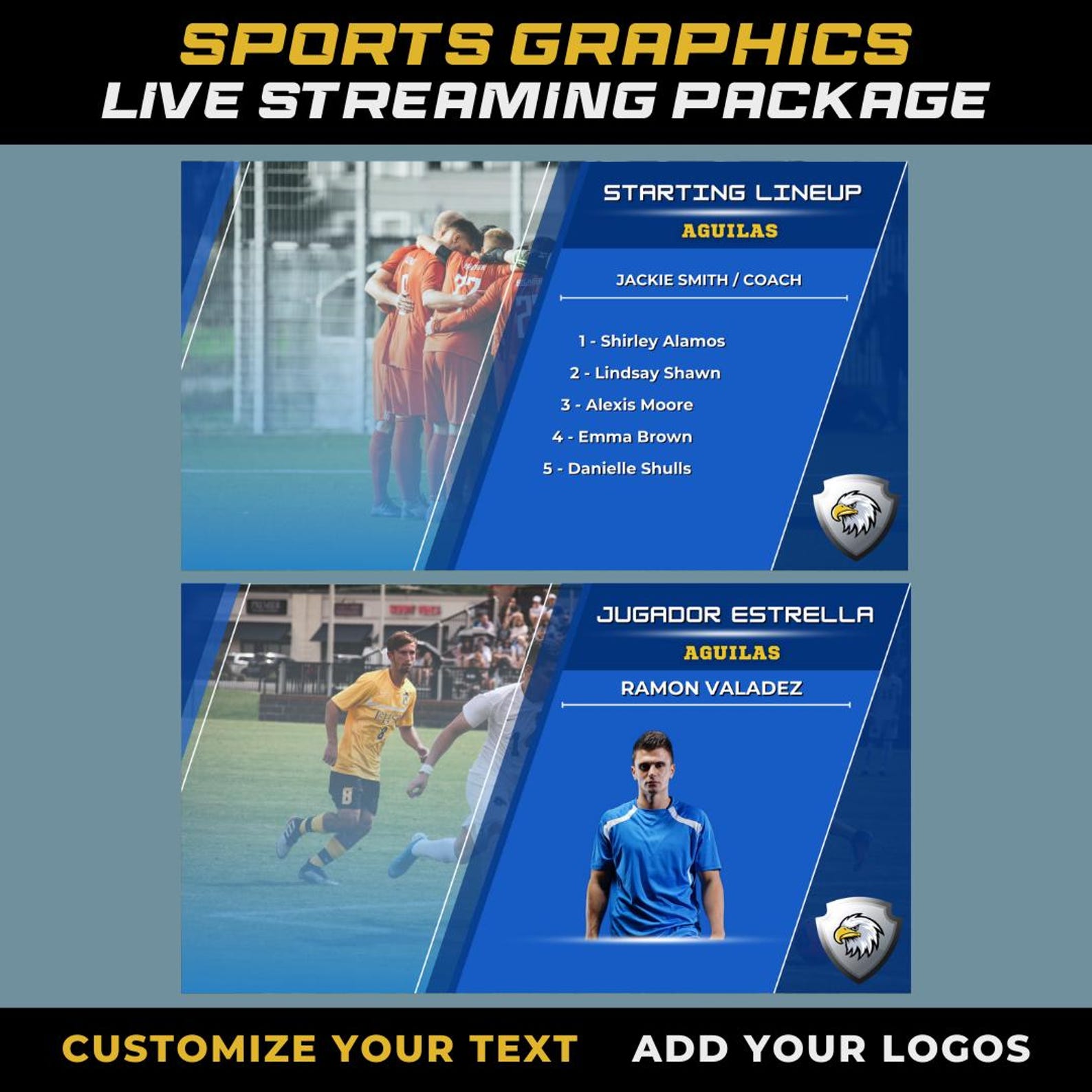 Sports Stream Graphics: Canva Template for Broadcasters (sponsorship ...