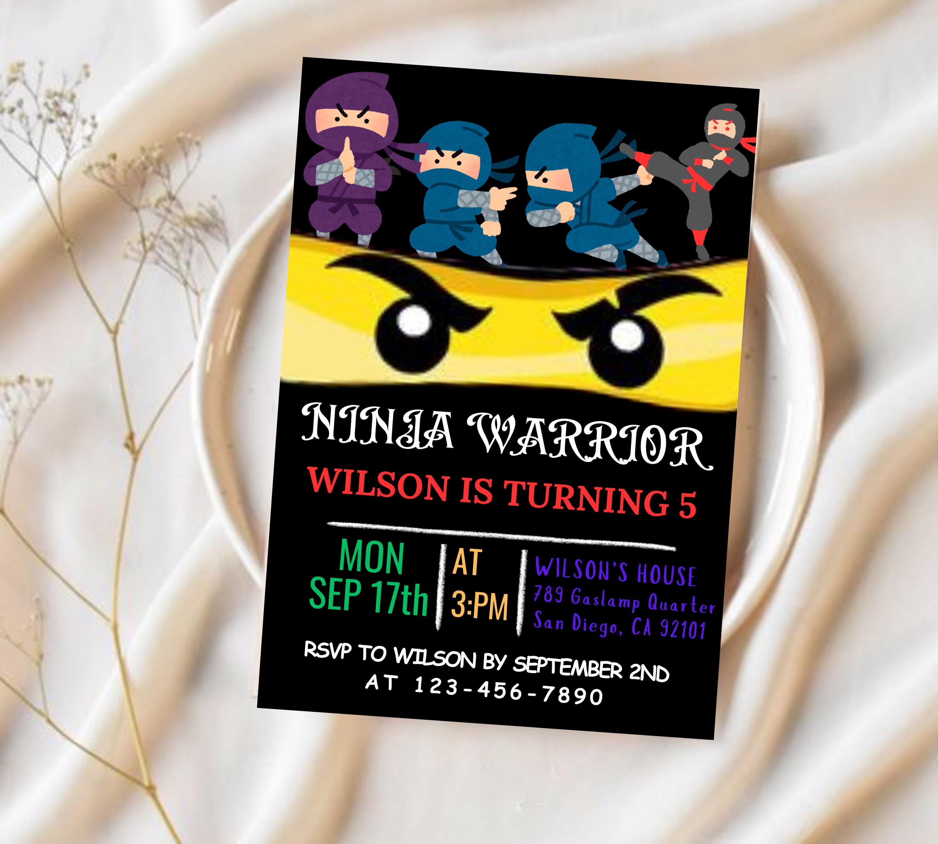 Editable Ninja Invitation, Calling the Ninjas Birthday Invitation, Kids ...