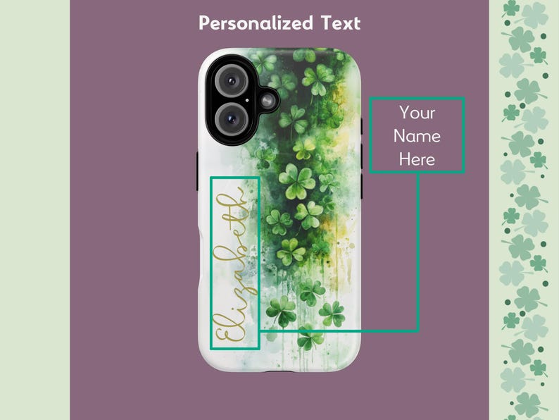 Falling Shamrocks Phone Case | St. Patrick's Day Design With Custom ...
