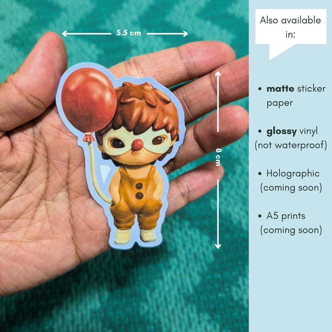 Decorative Handmade Hirono Stickers Popmart Artistic Scrapbook Stickers ...