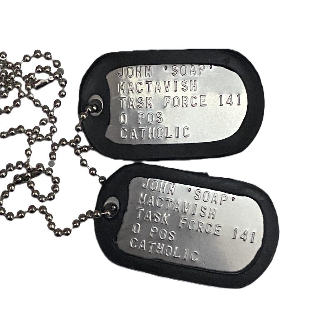 John Mactavish 'soap' Dogtag - Call of Duty Dog Tags US Army Tag ID ...