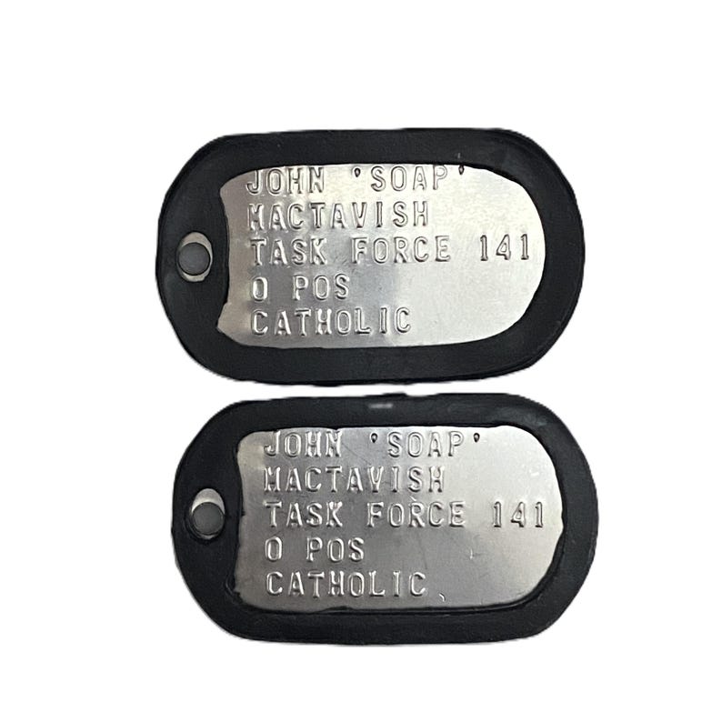 John Mactavish 'soap' Dogtag - Call of Duty Dog Tags US Army Tag ID ...