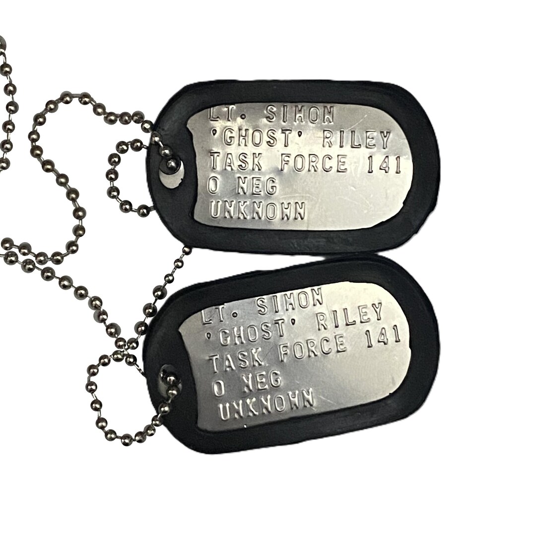 Simon Riley 'ghost' Dogtag - Call of Duty Dog Tags US Army ID Tag ...