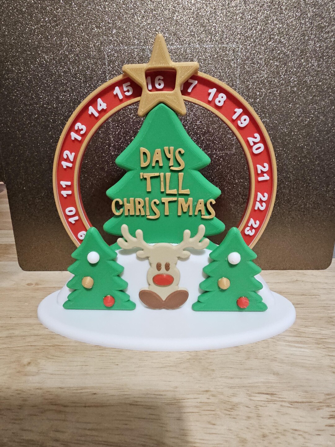 3D Printed Rudolph Christmas Countdown Calender - Etsy