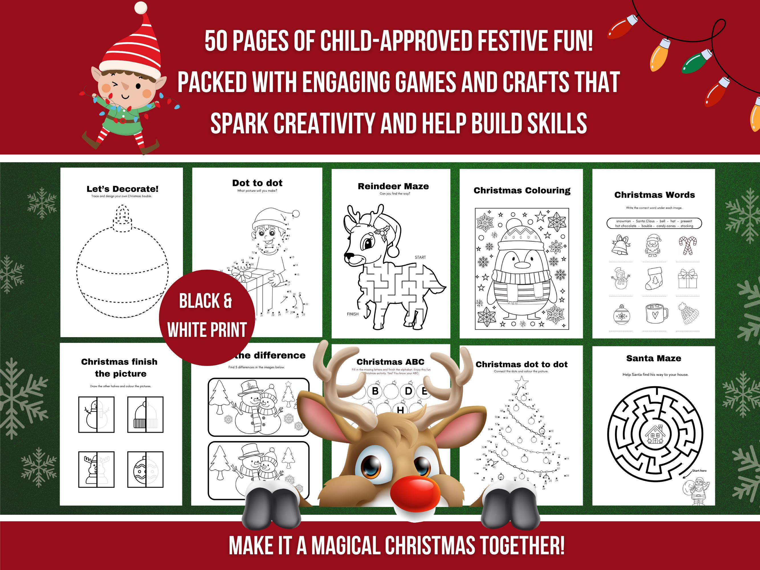 Christmas Activity Sheets, Printable Christmas Worksheets, Christmas ...