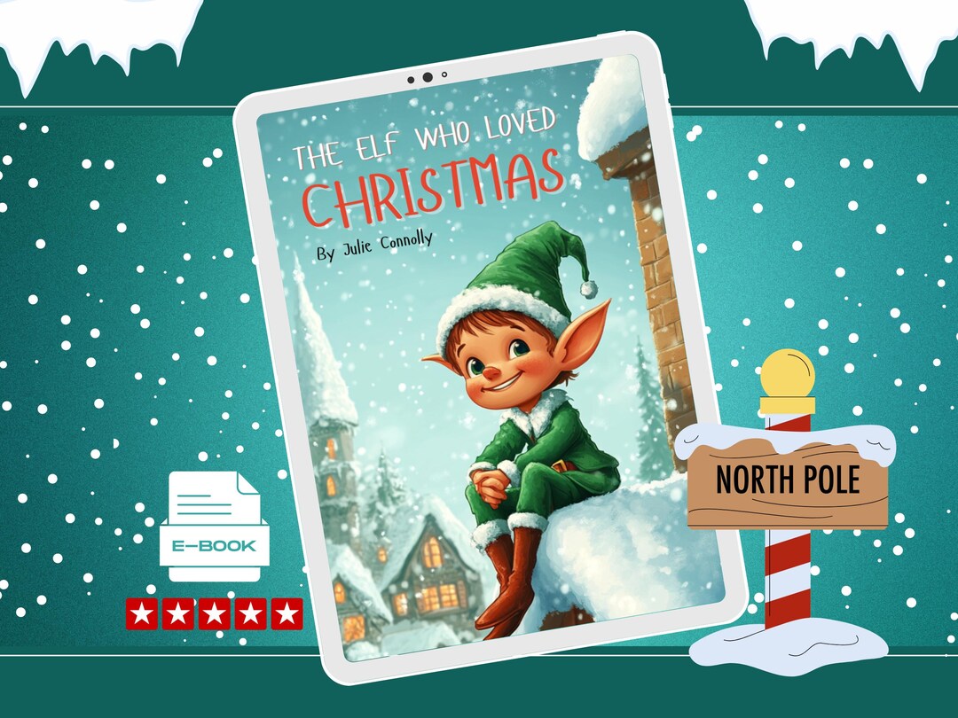The Elf Who Loved Christmas, Rhyming Holiday Story (PDF Download) - Etsy