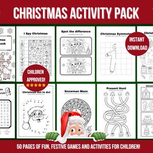 Christmas Activity Sheets, Printable Christmas Worksheets, Christmas ...