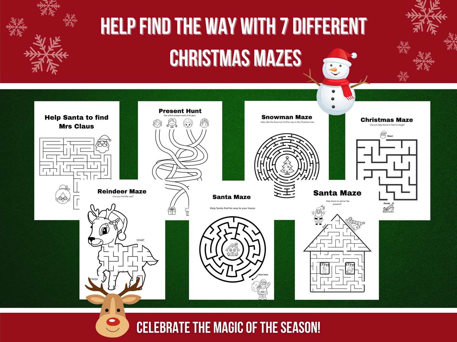 Christmas Activity Sheets, Printable Christmas Worksheets, Christmas ...