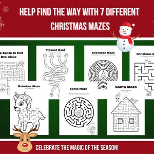 Christmas Activity Sheets, Printable Christmas Worksheets, Christmas ...