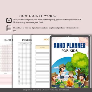 ADHD Planner for Kids, Children's Daily Organizer, Behavior Tracker ...
