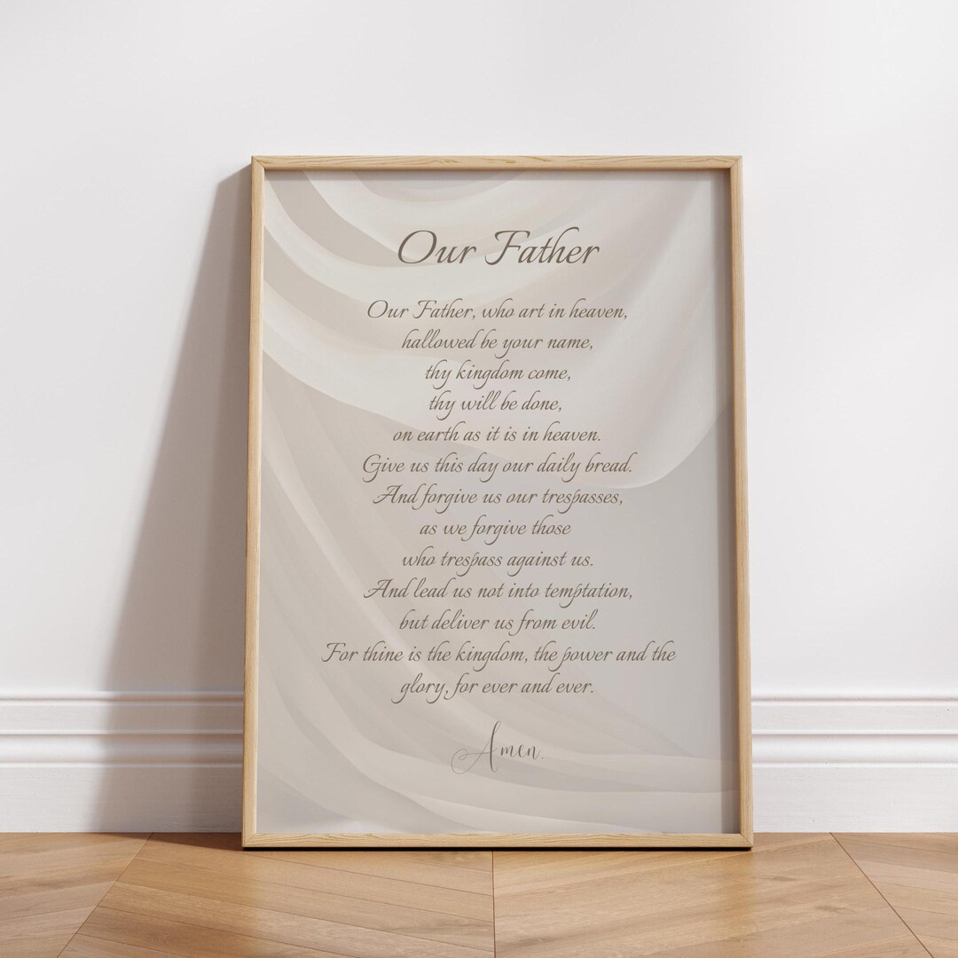Catholic Printable Prayer Our Father, Christian Devotional, Christian ...