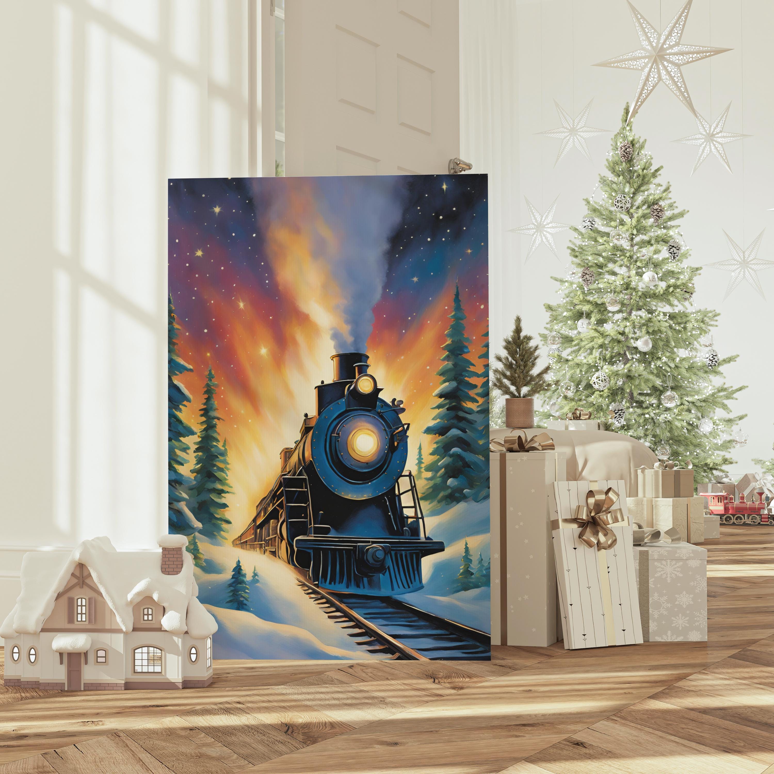 Polar Express Christmas Train Print, Polar Express North Pole Train ...