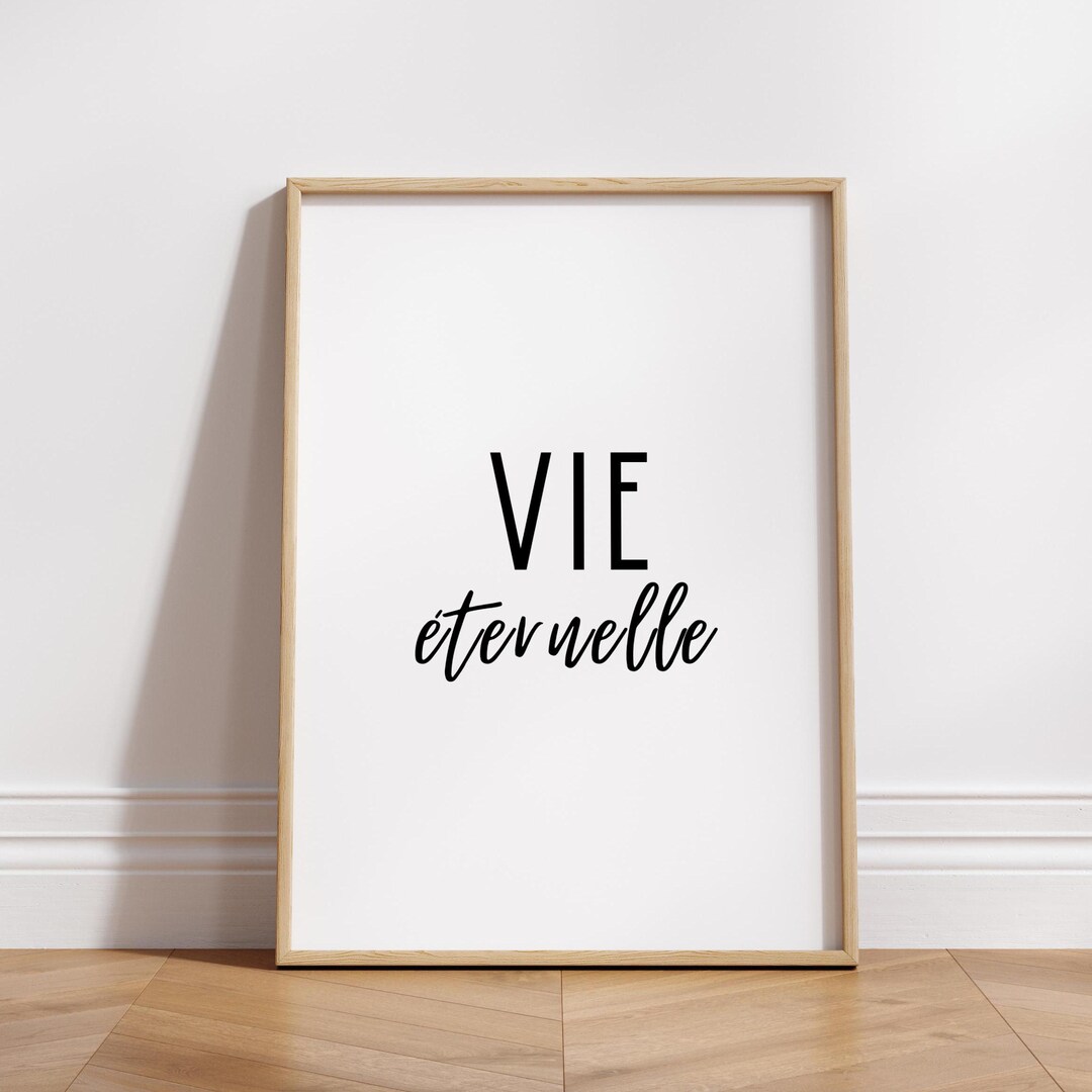 Eternal Life Poster, Minimalist Christian Poster, Black and White ...