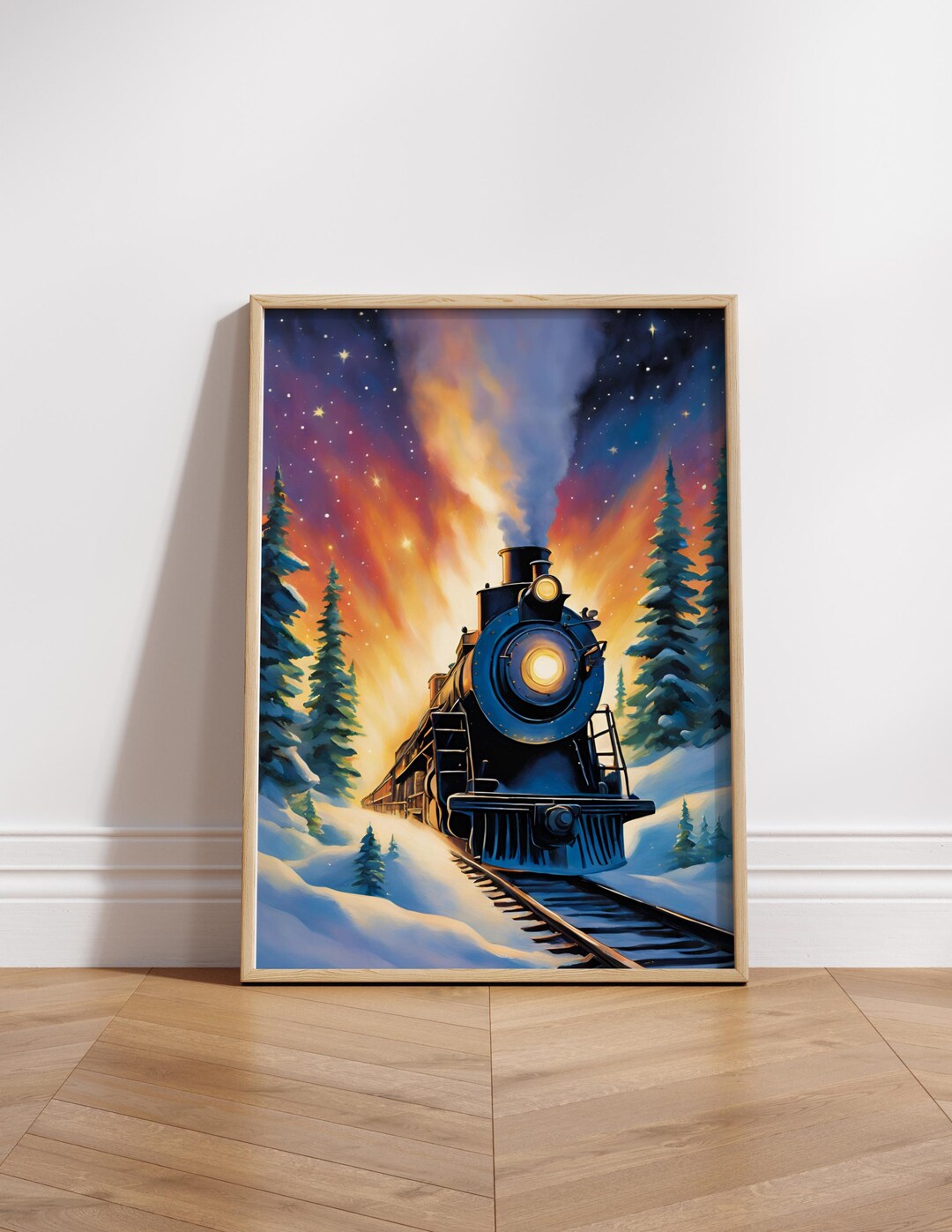 Polar Express Christmas Train Print, Polar Express North Pole Train ...