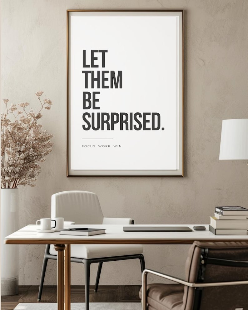 Motivational Typography Print, Success Mindset Poster (digital Download ...