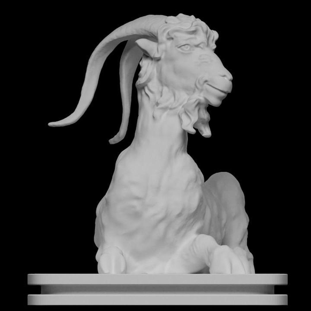 Statue Sculpture Goat Lying Classic Art Furniture - Etsy