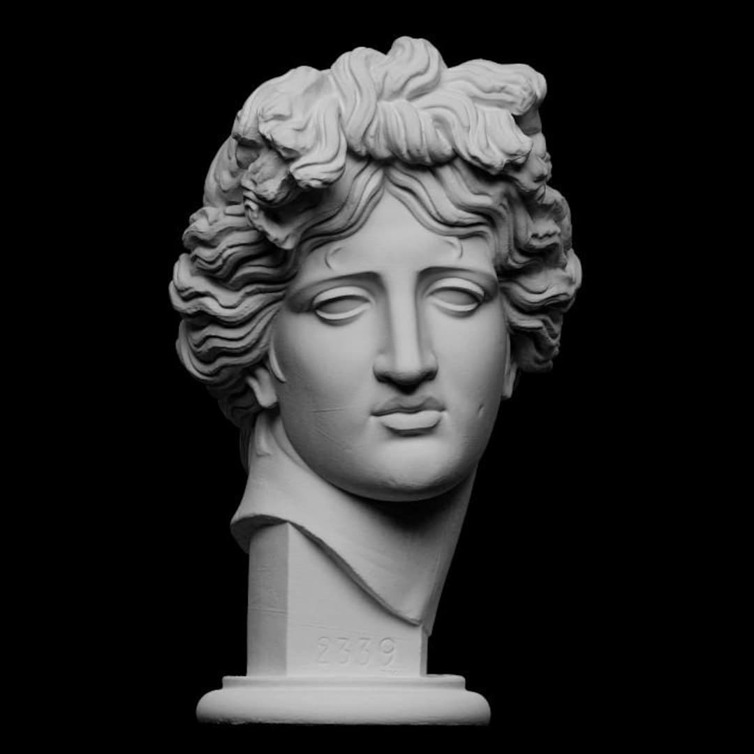 Statue Sculpture Bust of Apollo Giustiniani Art Classic Furniture - Etsy
