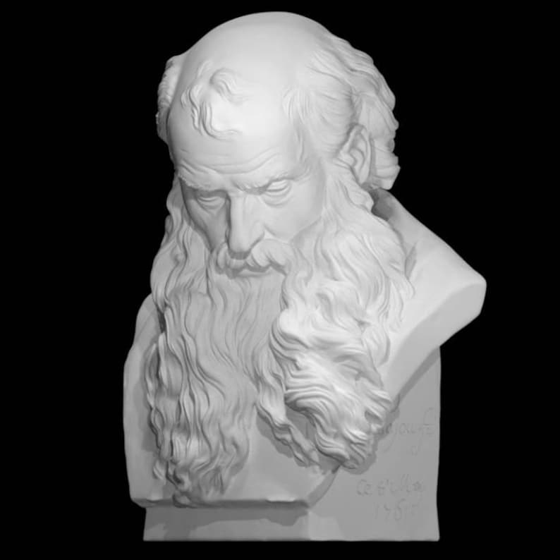 Statue Head Bust Man With Beard Philosopher Classical Art Decor - Etsy