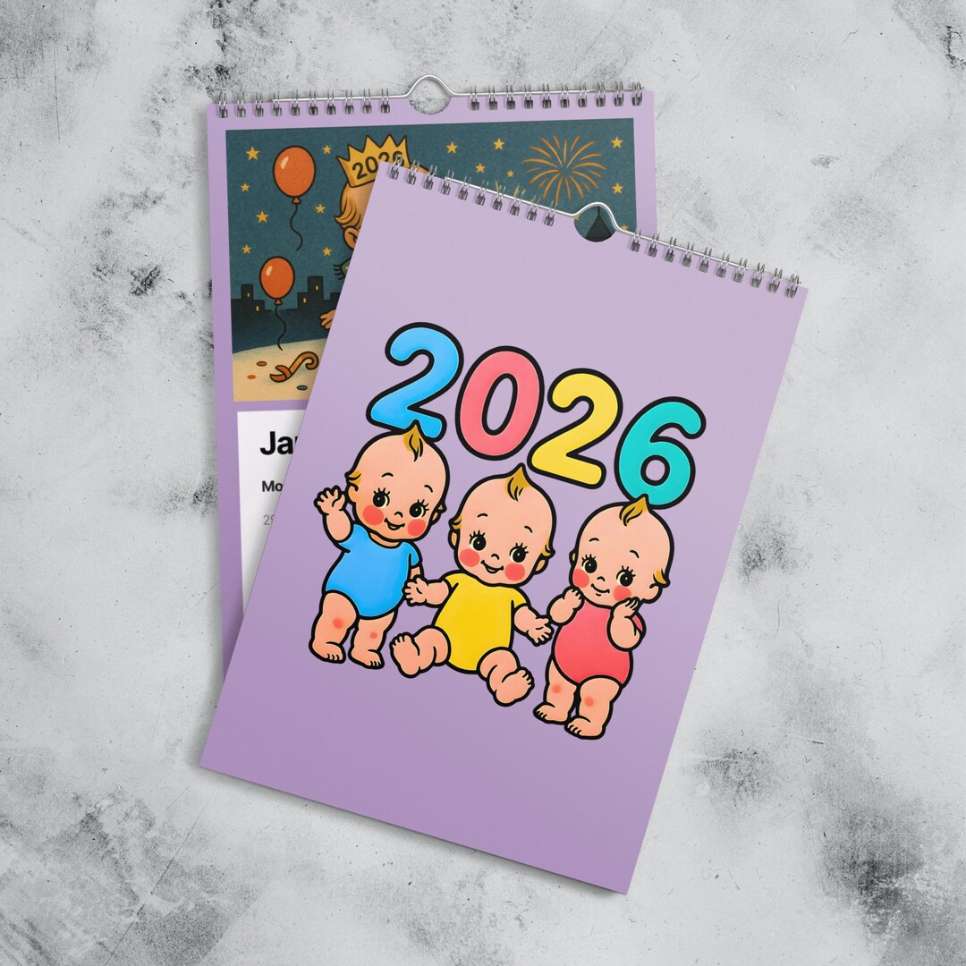 Kewpie Wall Calendar (2026), Kitschy Cute - Etsy