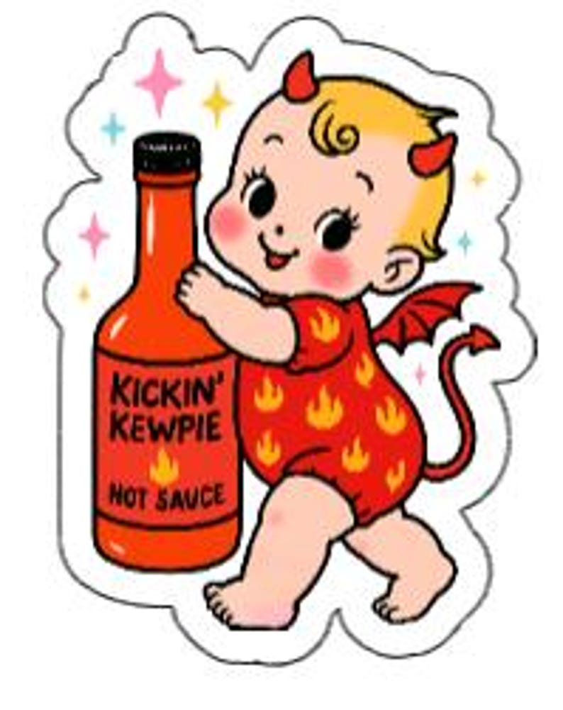 Kewpie Snacks Vinyl Sticker Set, Kitschy Retro Stickers - Etsy