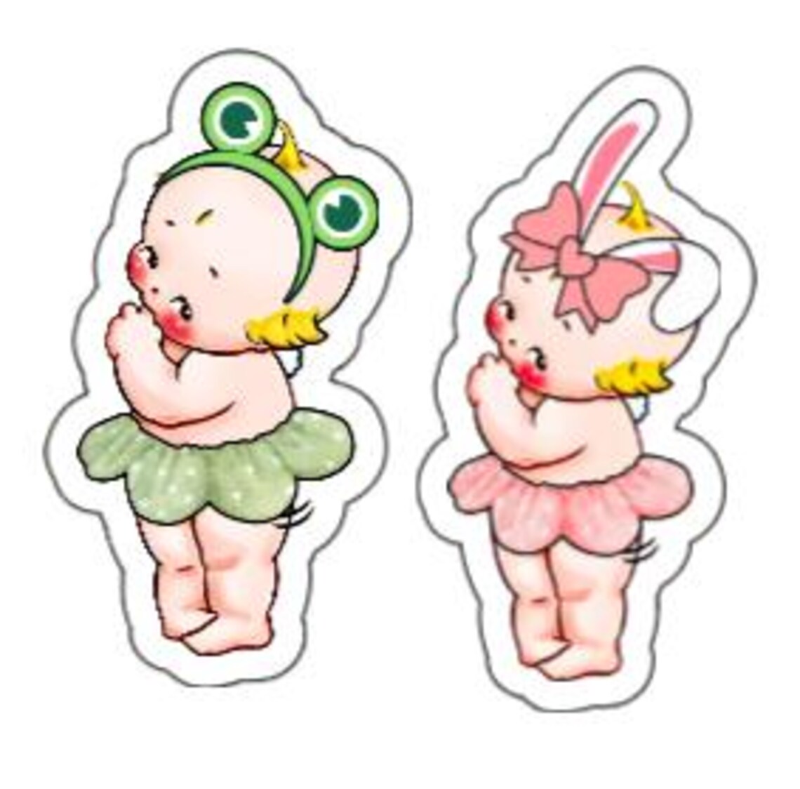 Kewpie Sticker Set: Vintage Vinyl Decals (7pcs Water-resistant) - Etsy