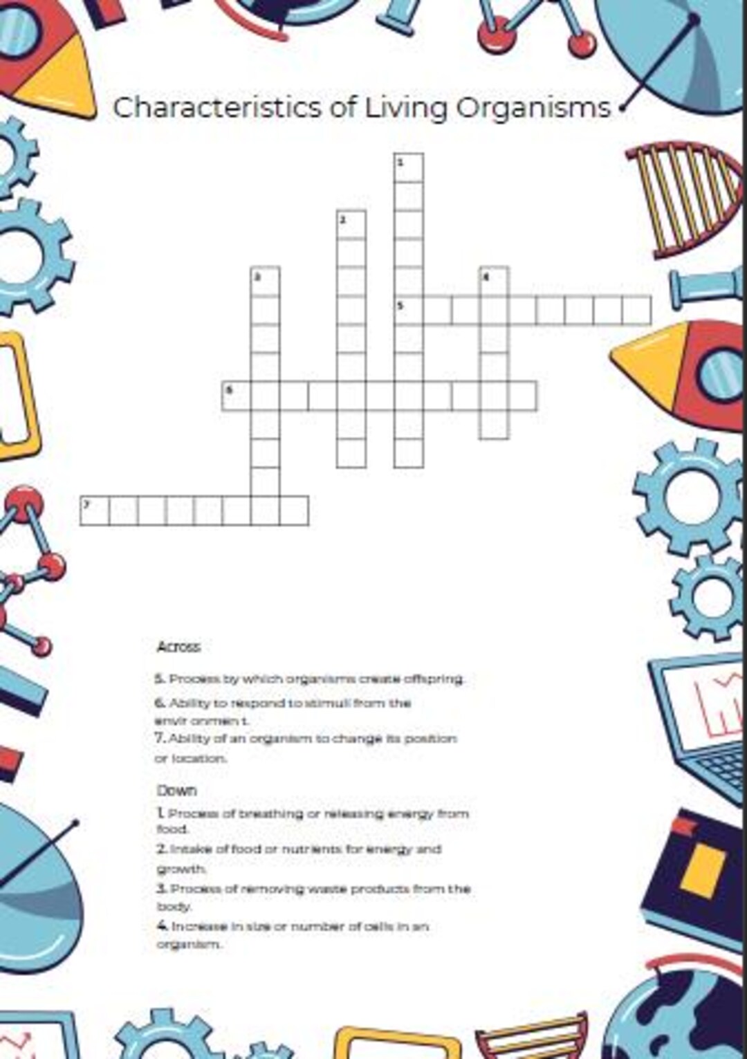 Worksheet Digital Printouts Exercise Science and Math Homework ...