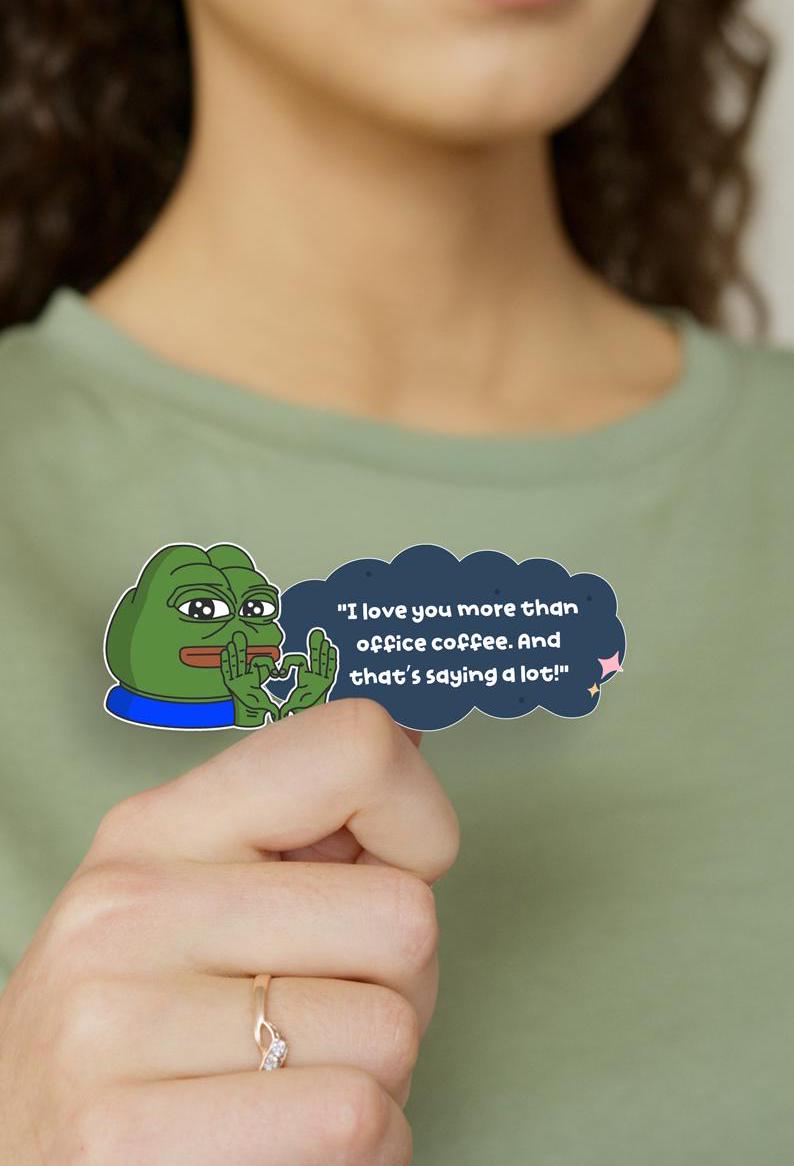 Pepe Meme Sticker Quote Office Sticker Tumbler Sticker Laptop Sticker ...