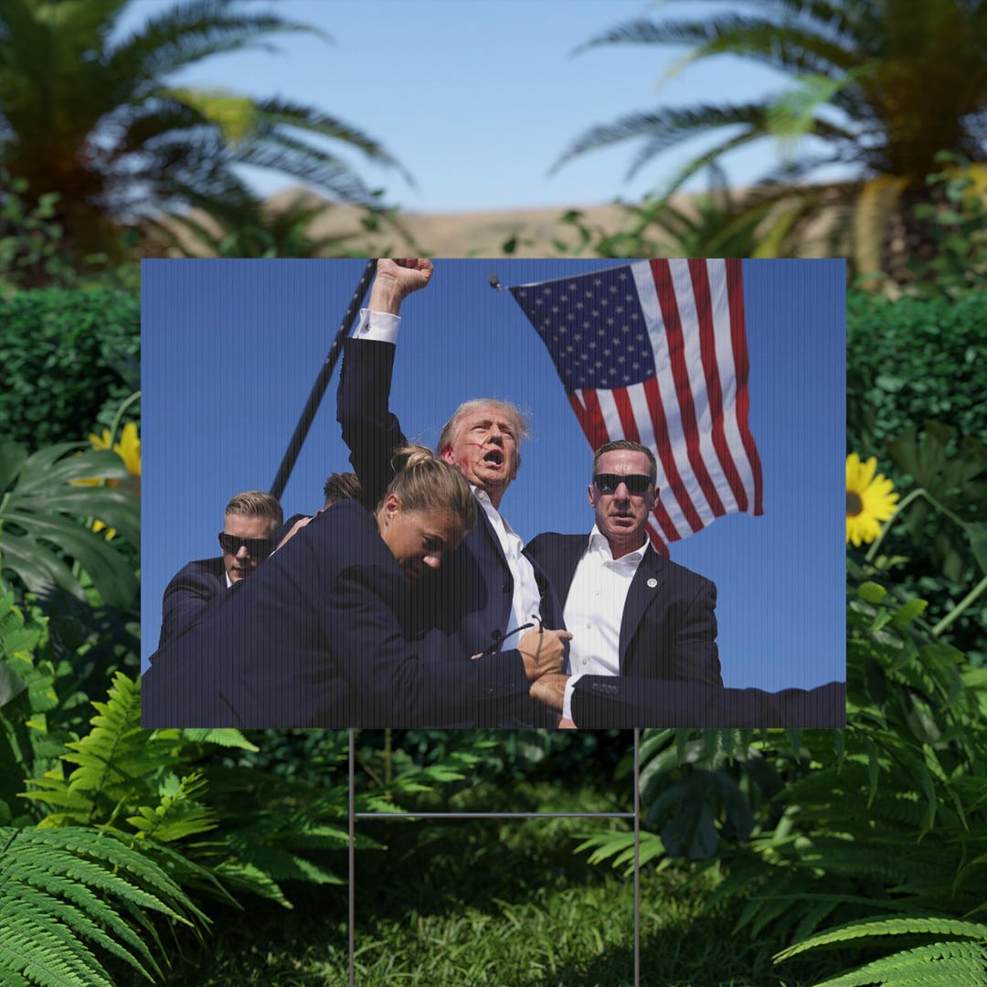 Political Yard Sign, Pro Trump, Trump Fight Lawn Sign - Political ...