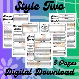Bible Study Bundle, Colorful Bible Study, Groovy Journal, Colorful ...