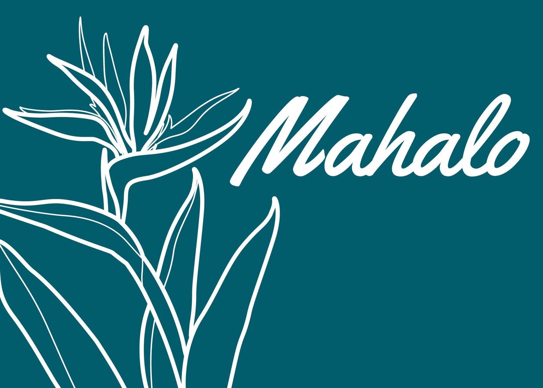 Thank You (mahalo) Cards - Etsy