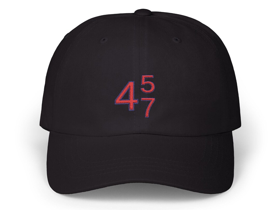 Embroidered Trump 45-47 Hat: Distressed Cotton Cap - Etsy
