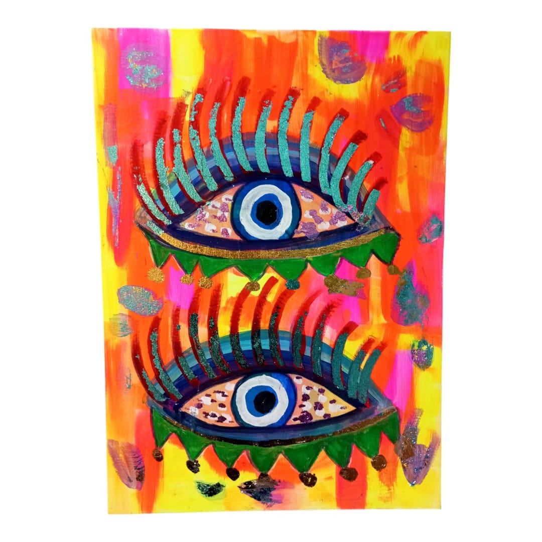 Abstract Swedish Painting Bobo Handmade Trend Naive Art Raw Art Modern ...