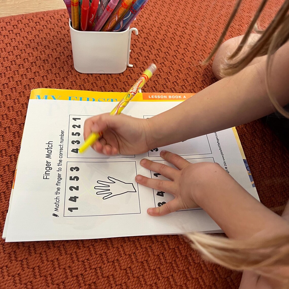 Piano Finger Number Worksheets for Young Children, Pre-school Learning ...