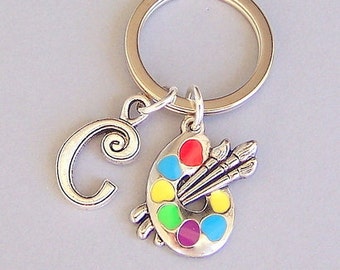Paint Palette Keychain - Etsy