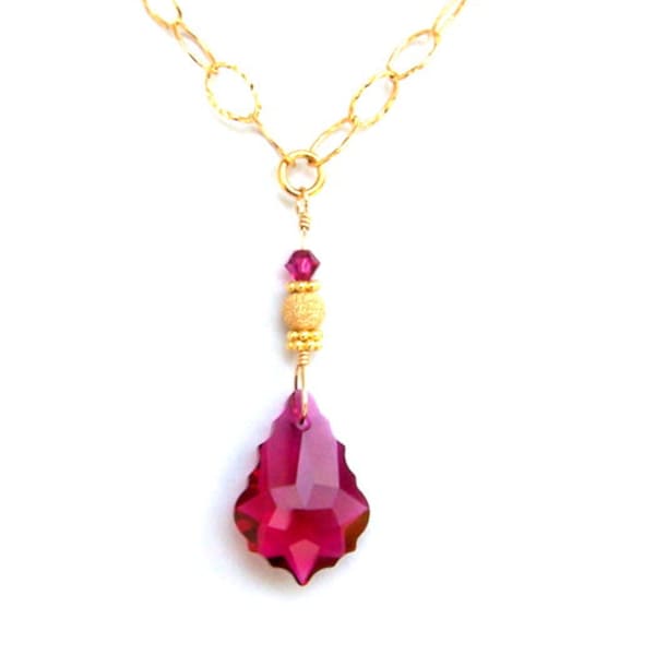 Fuchsia Necklace - Etsy