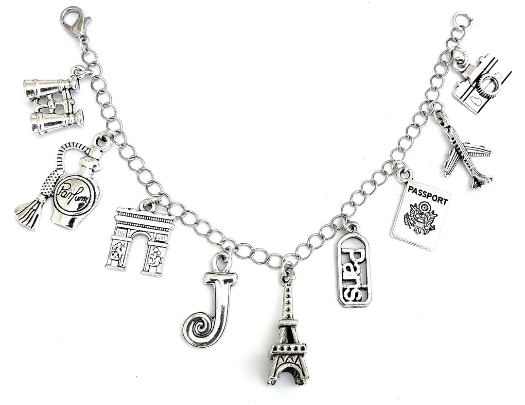 Personalized Paris Charm Bracelet, France Bracelet or Necklace With ...