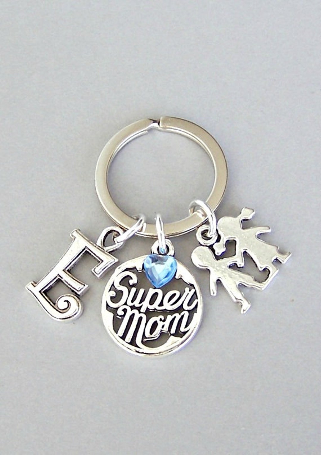 Personalized Mom Keyring, Super Mom Keychain, Mother's Day Gift for Mom ...