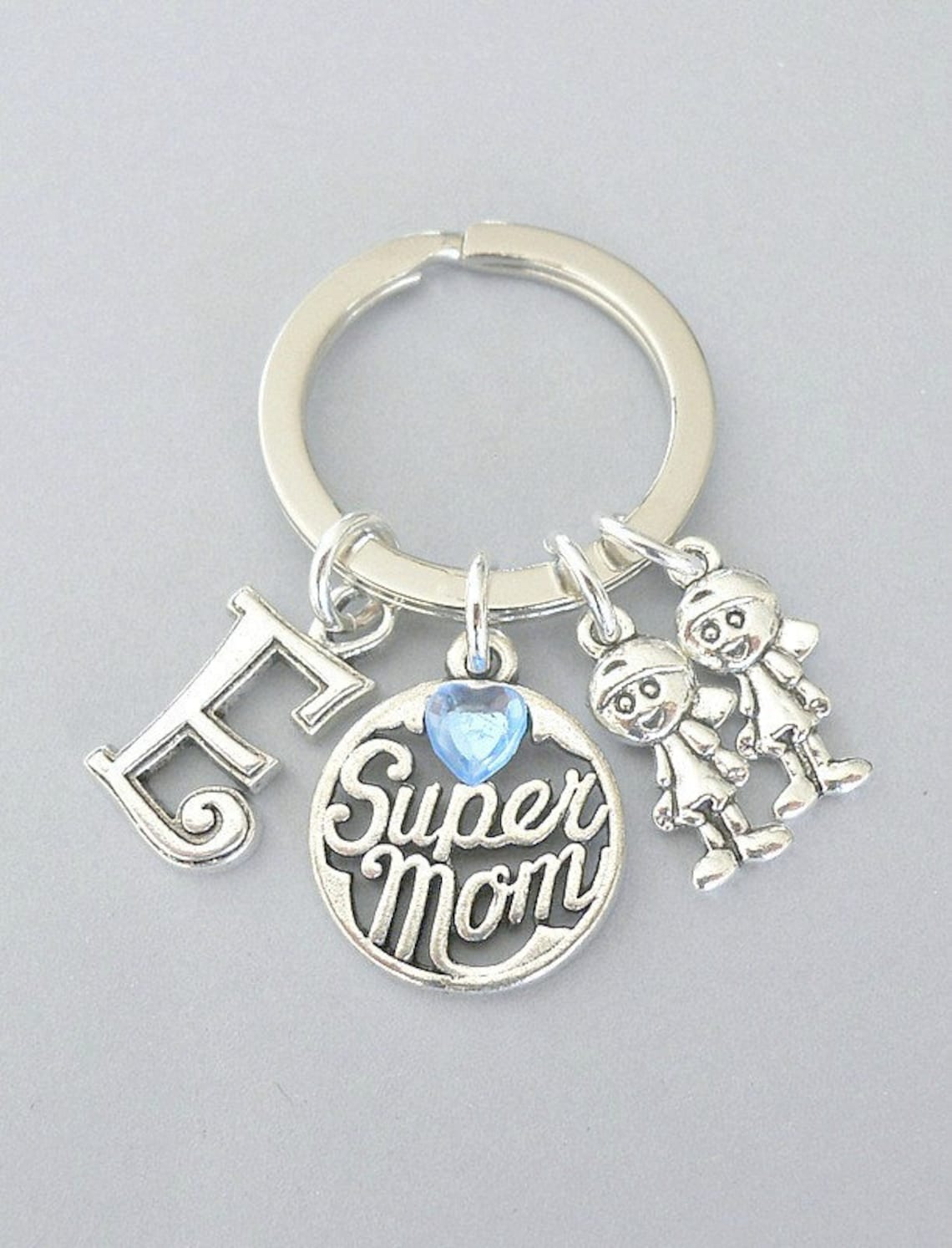 Personalized Mom Keyring Super Mom Keychain Mother's Day - Etsy Sweden