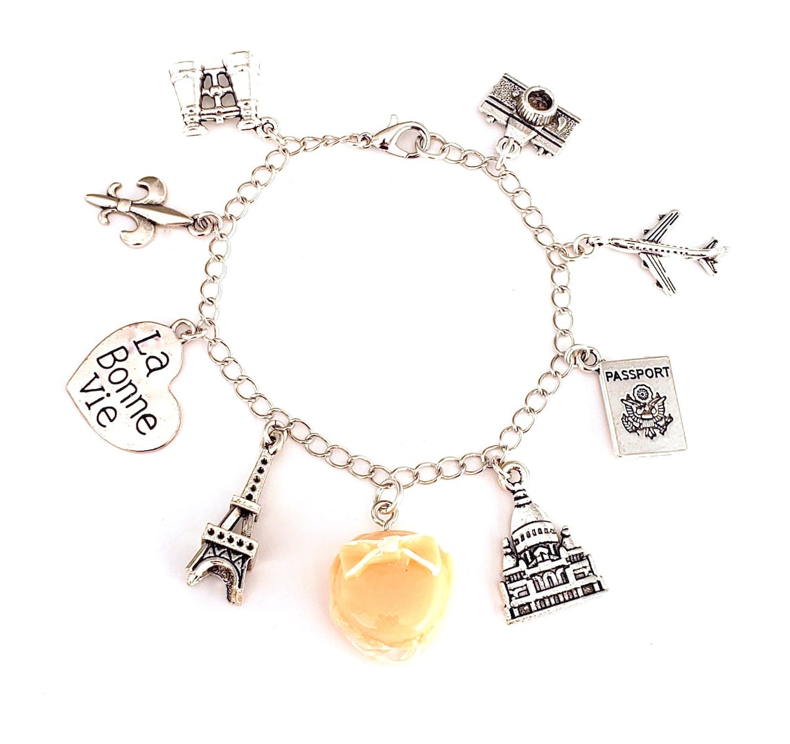 Love Paris Bracelet France Necklace Paris Charm Travel - Etsy