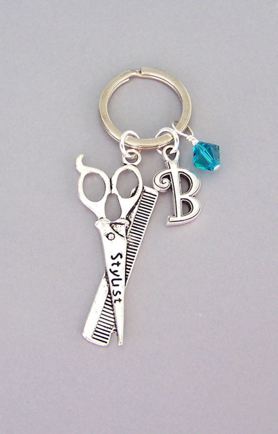 Personalized Hairdresser Keyring, Handmade Hairstylist Keychain ...