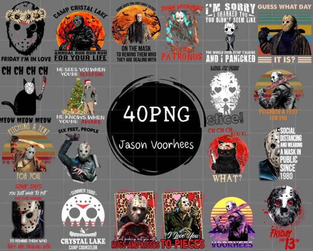 40 Png Jason Voorhees Horror PNG Bundle Halloween Sublimation Designs ...